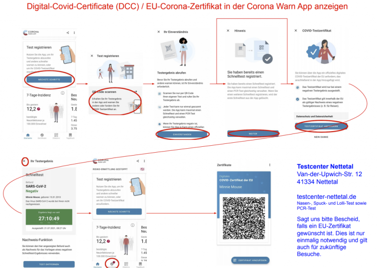 Medien Informationsseite – Corona Test im Testcenter Nettetal
